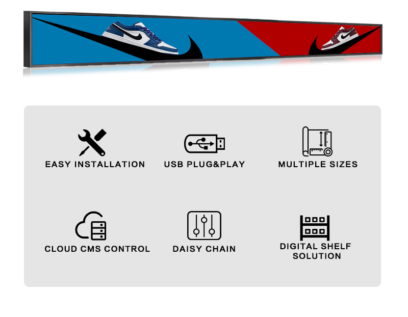 Digital Shelf Stretched Bar Displays